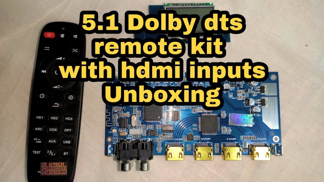 5.1 Dolby dts remote kit with hdmi input - YouTube