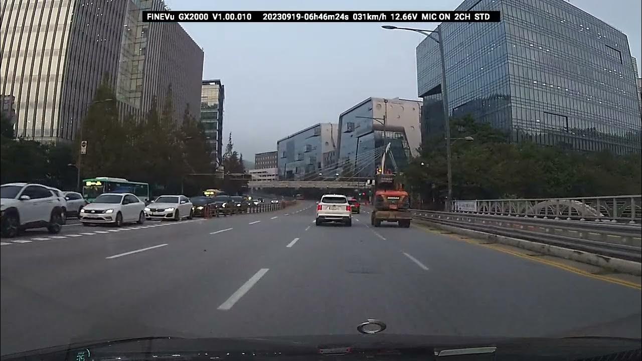 FineVu 최초의 QHD블랙박스 GX2000 주행영상 - YouTube