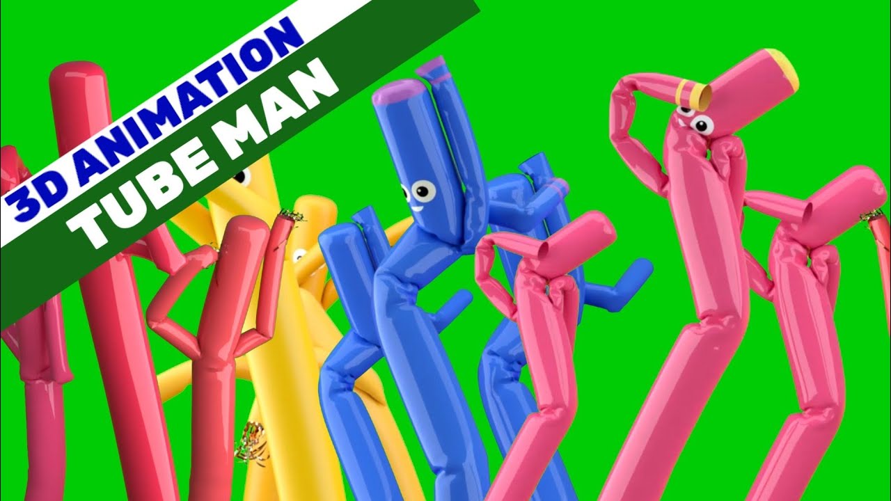Air Dancer Inflatable tube man green Screen - YouTube