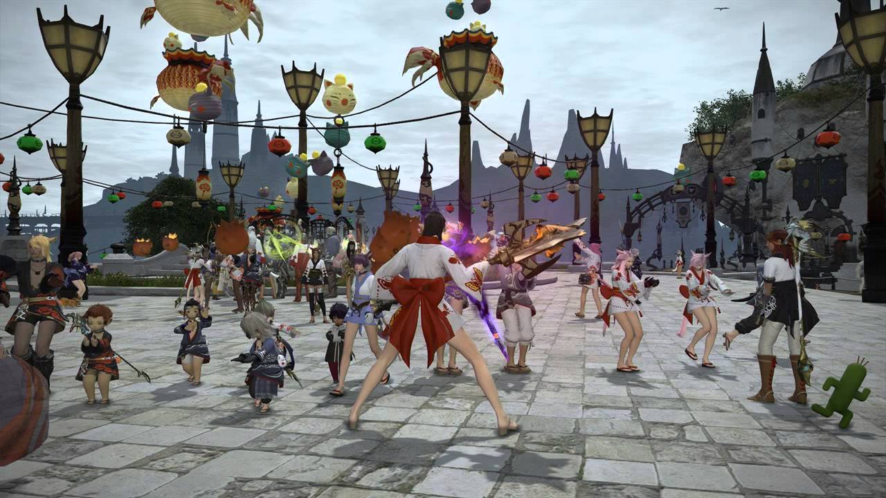 FFXIV:ARR - Moonfire Faire: group bomb dance - YouTube