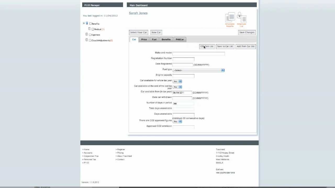Taxshield P11D Software - YouTube