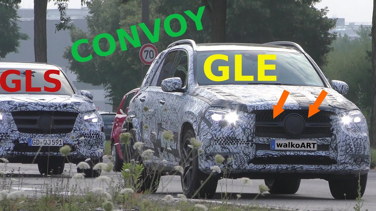 Mercedes Erlkönig GLS (X167) + GLE (W167) Convoy - 2019 prototypes 4K ...