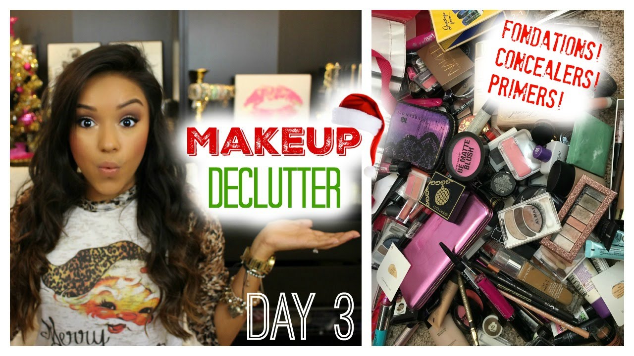 Makeup Declutter Foundations/Concealers | #12daysofchristmas Day 3 - YouTube