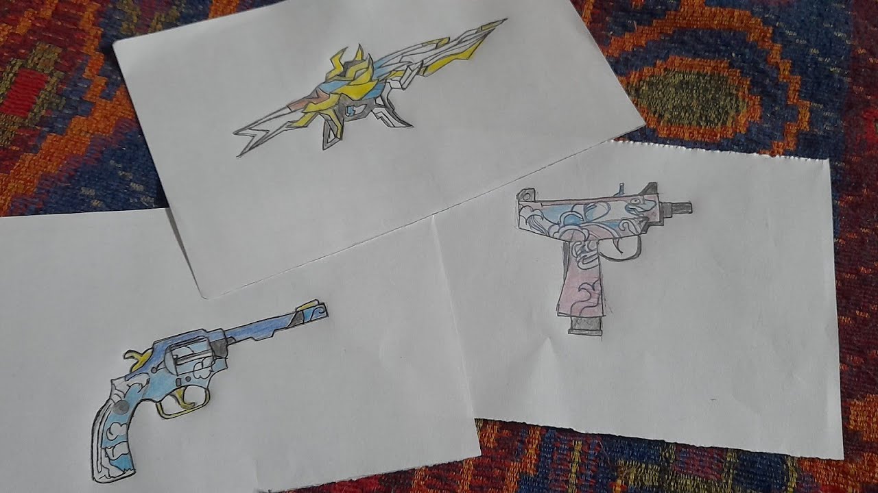 Drawing of Evo gun examate$FREE FIRE 🔥/ - YouTube