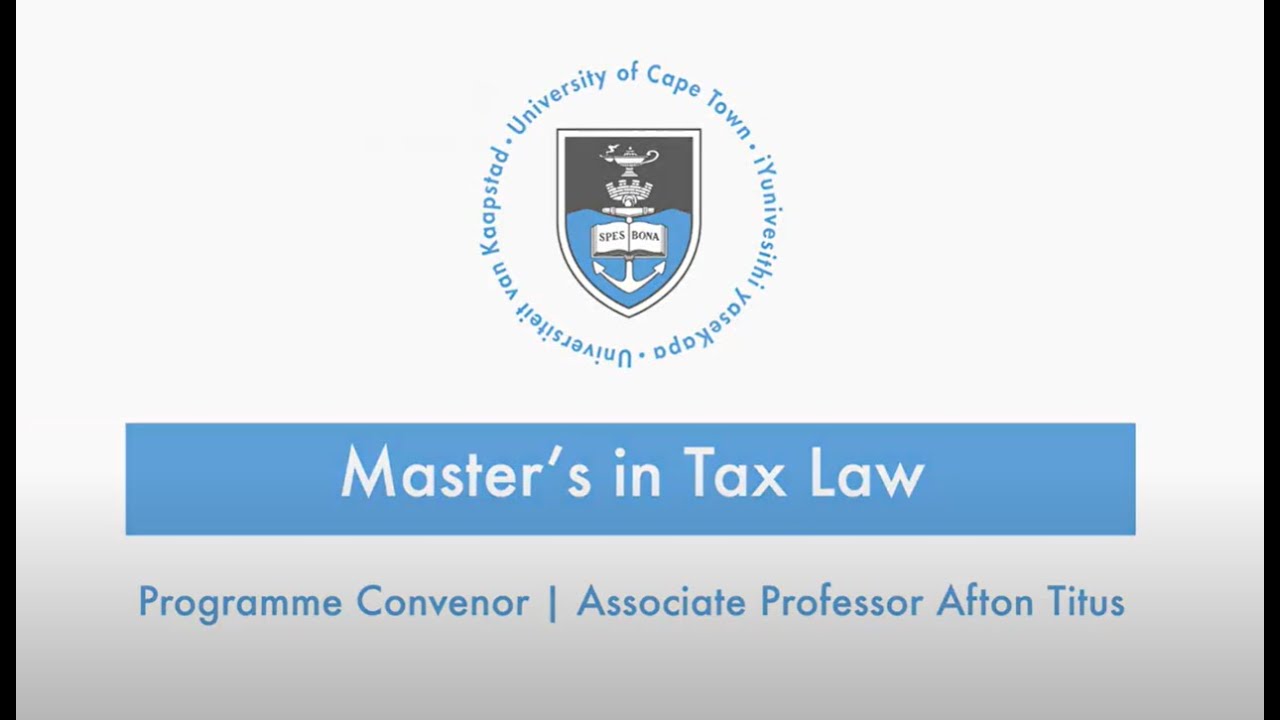 Master's in Tax Law | 2025 - YouTube