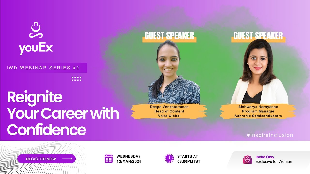 Reignite Your Career with Confidence | IWD 2024 Webinar Series #2 - YouTube