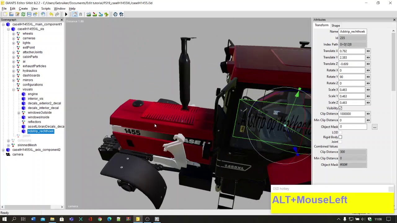 Adstrips op trekker plaatsen (FS19) - YouTube