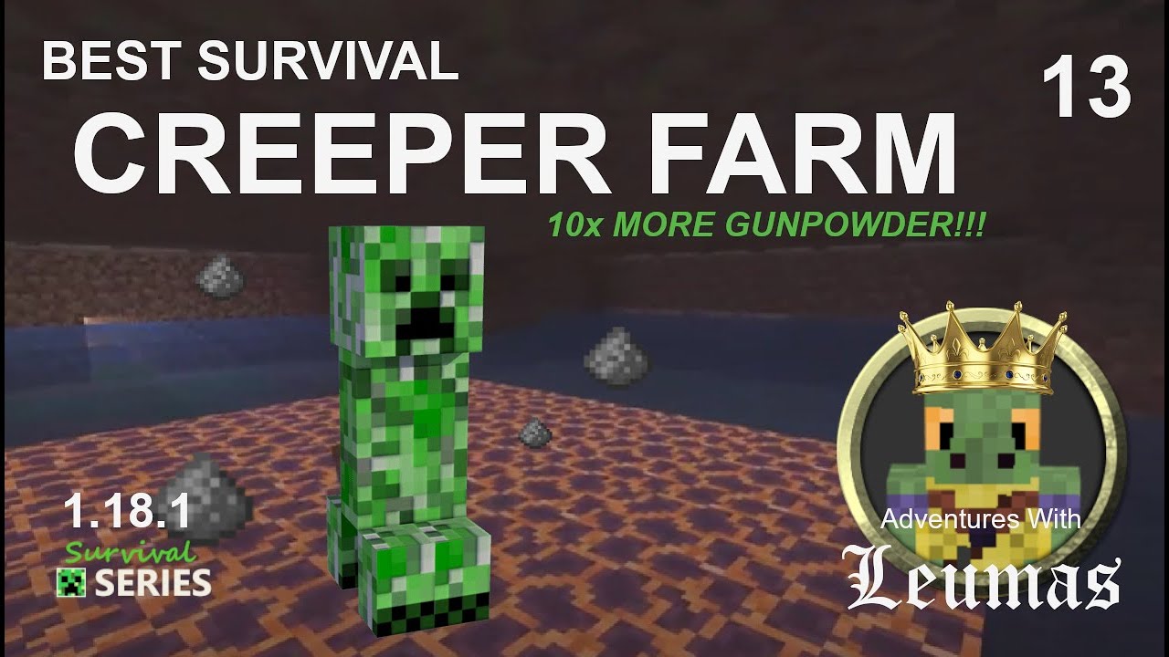 Best Survival Creeper Farm Tutorial - MEGA YIELDS! | Ep 13. | Leumas ...