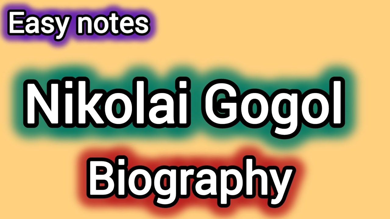 "Nikolai Gogol" Biography @Englishers310 - YouTube