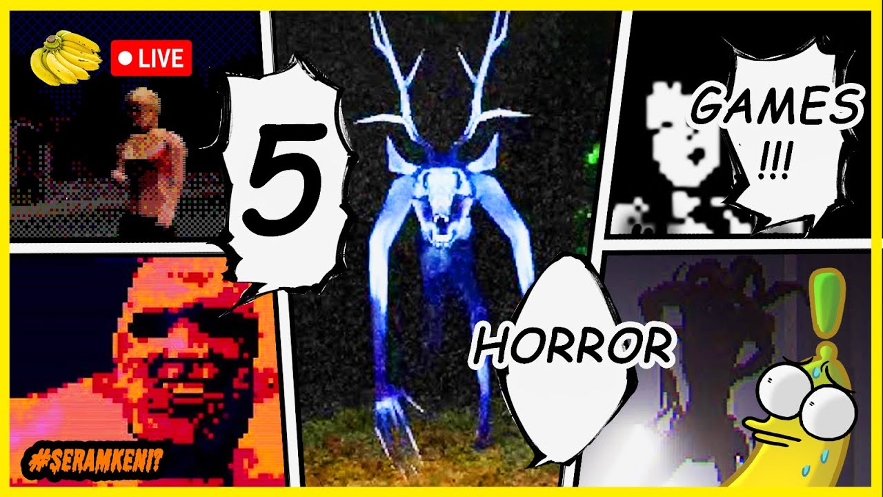 🔴🍌 5 RANDOM HORROR GAMES + BONUS GAME - YouTube