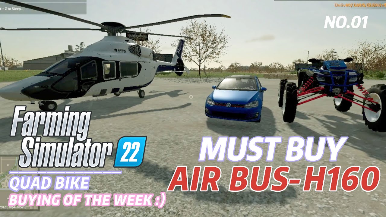 Buying a New Airbus H160 Helicopter & Quad bike| Farming Simulator 22 ...