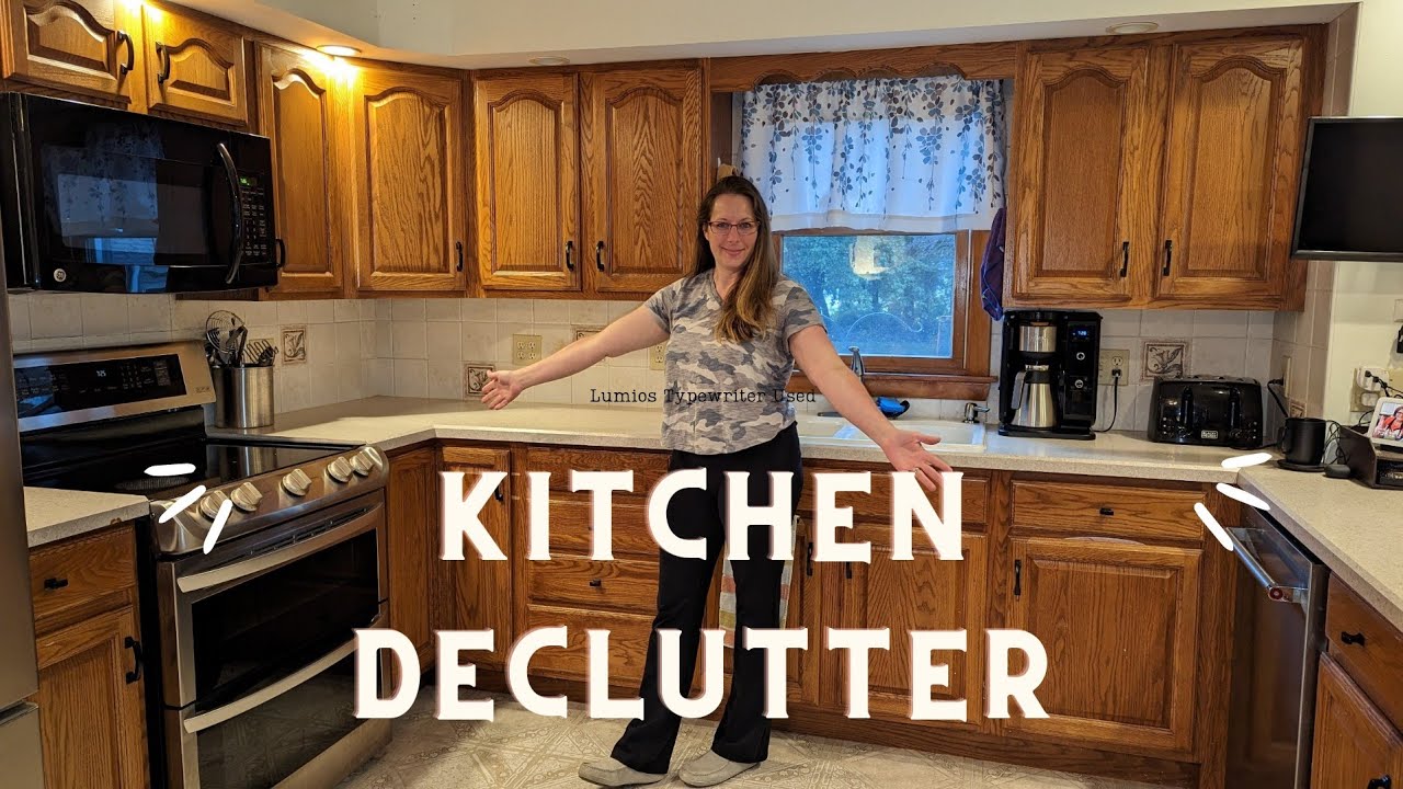Major kitchen declutter! Get your countertops clutter Free!! - YouTube