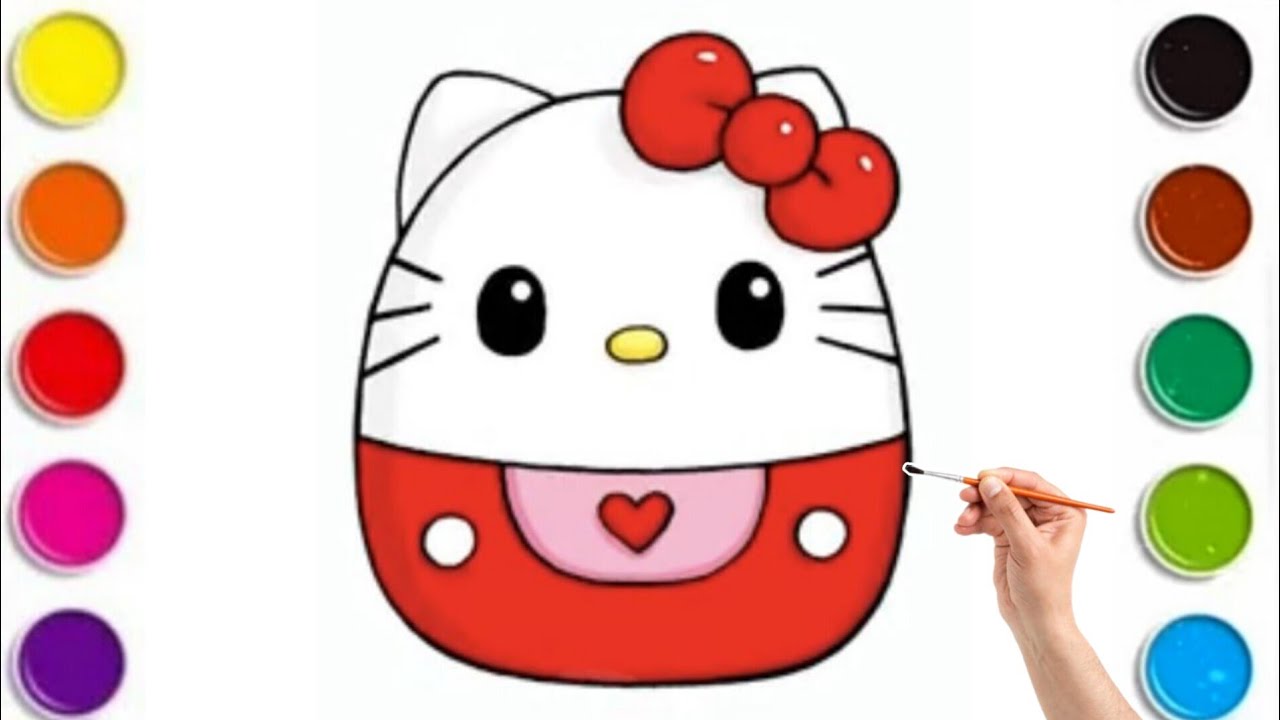 Hello kitty kinder Joy Drawing For Kids And Toddlers | Easy Colouring ...