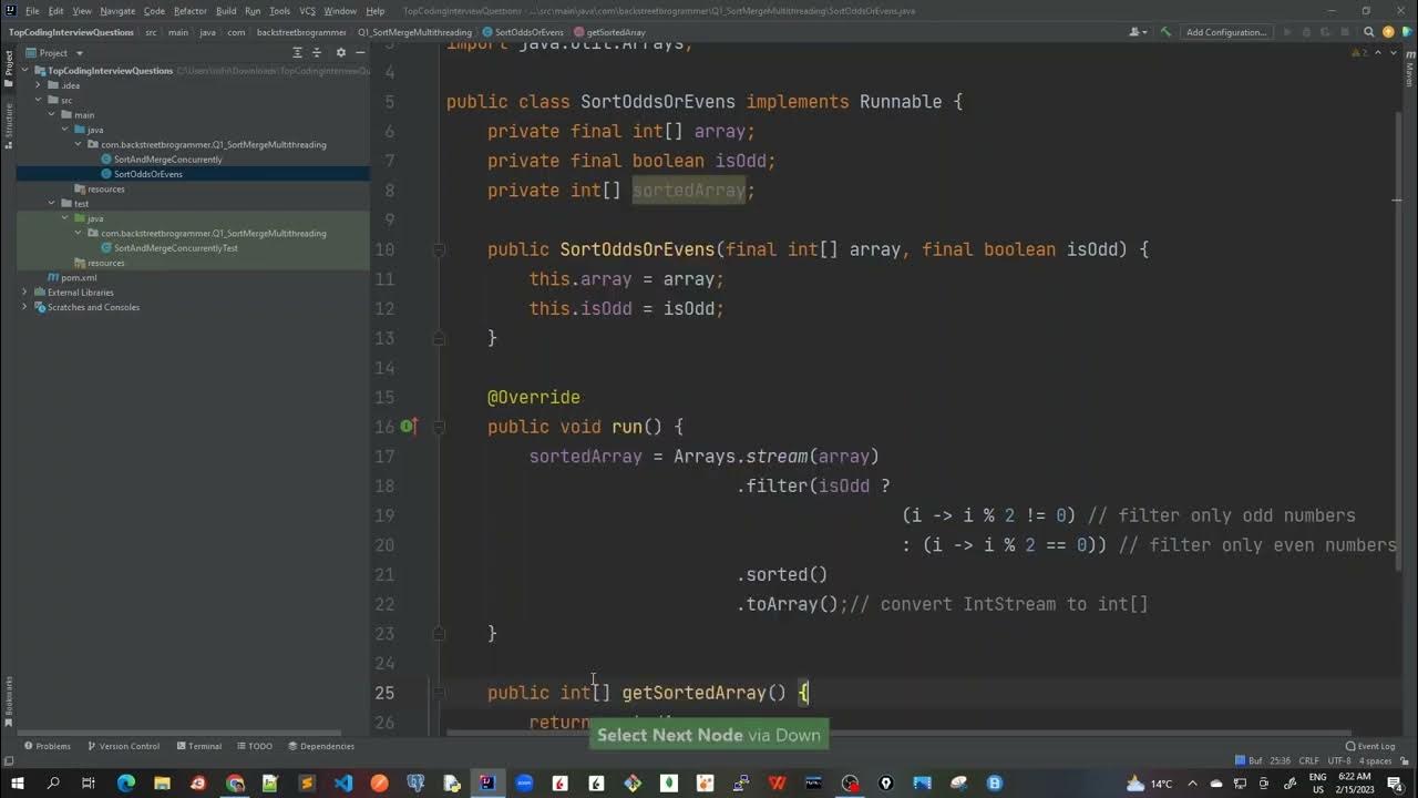 04 - Sort and Merge using multithreading - SOLUTION - Code Demo 2 - YouTube