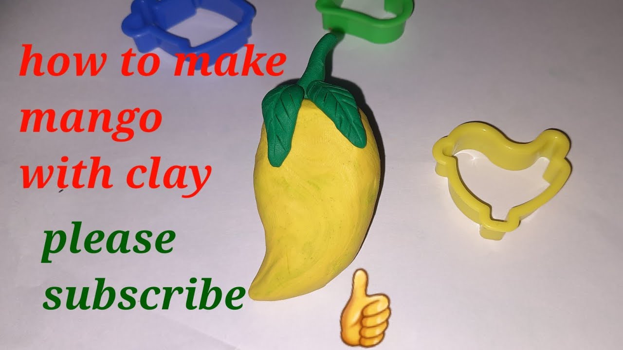 how to make mango with clay || fruit mango with clay || clay mango ...