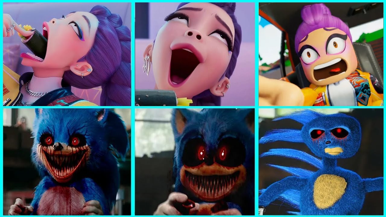 KPOP DEMON HUNTERS in Sonic the Hedgehog Movie vs SONIC EXE Uh Meow All ...