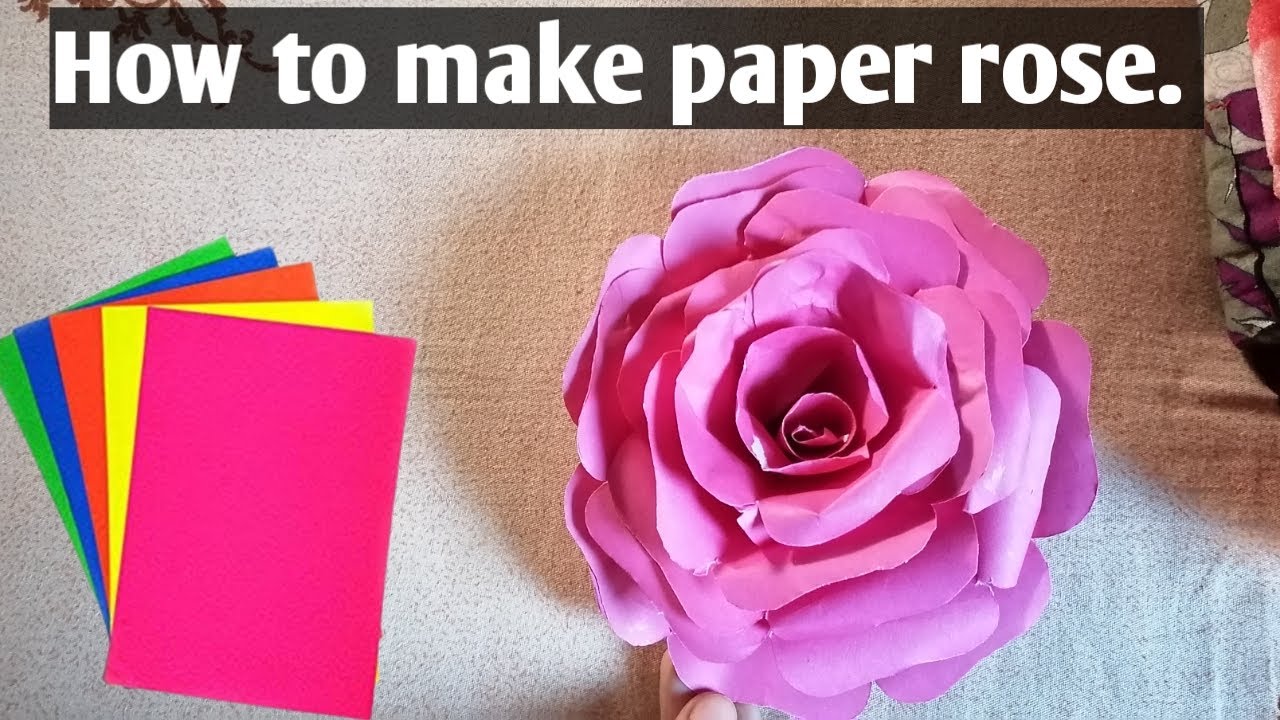 How to make Realistic, Easy paper Roses | Paper flower DIY| Rose flower ...
