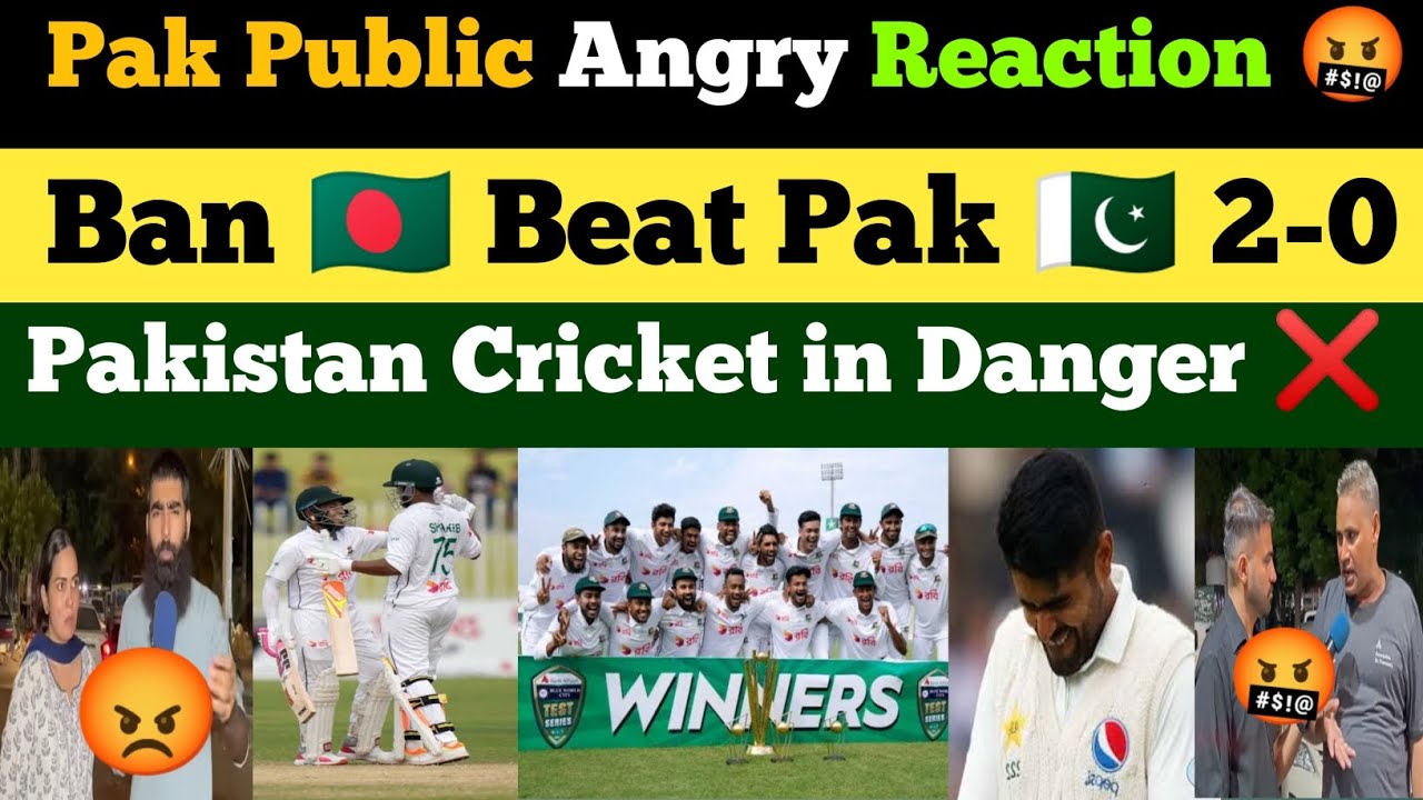 Pakistani People Crying as Ban 🇧🇩 Whitewash Pak🇧🇩 2-0 | Pak Angry ...