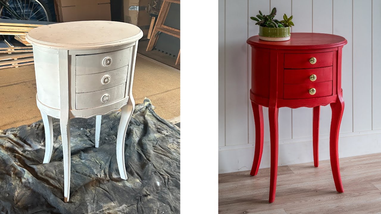 Furniture Flip Small Oval Accent Table - YouTube