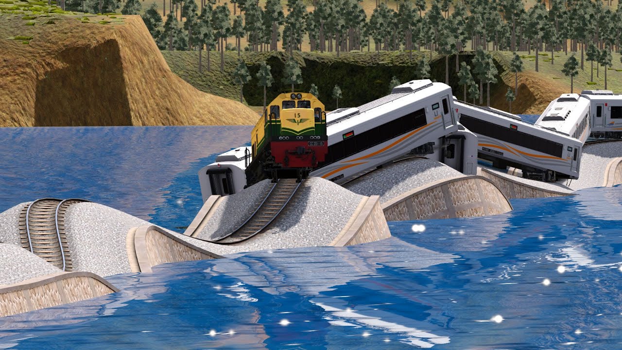 Crazy Train Runs On Water | Train Simulator - Trainz Videos - YouTube