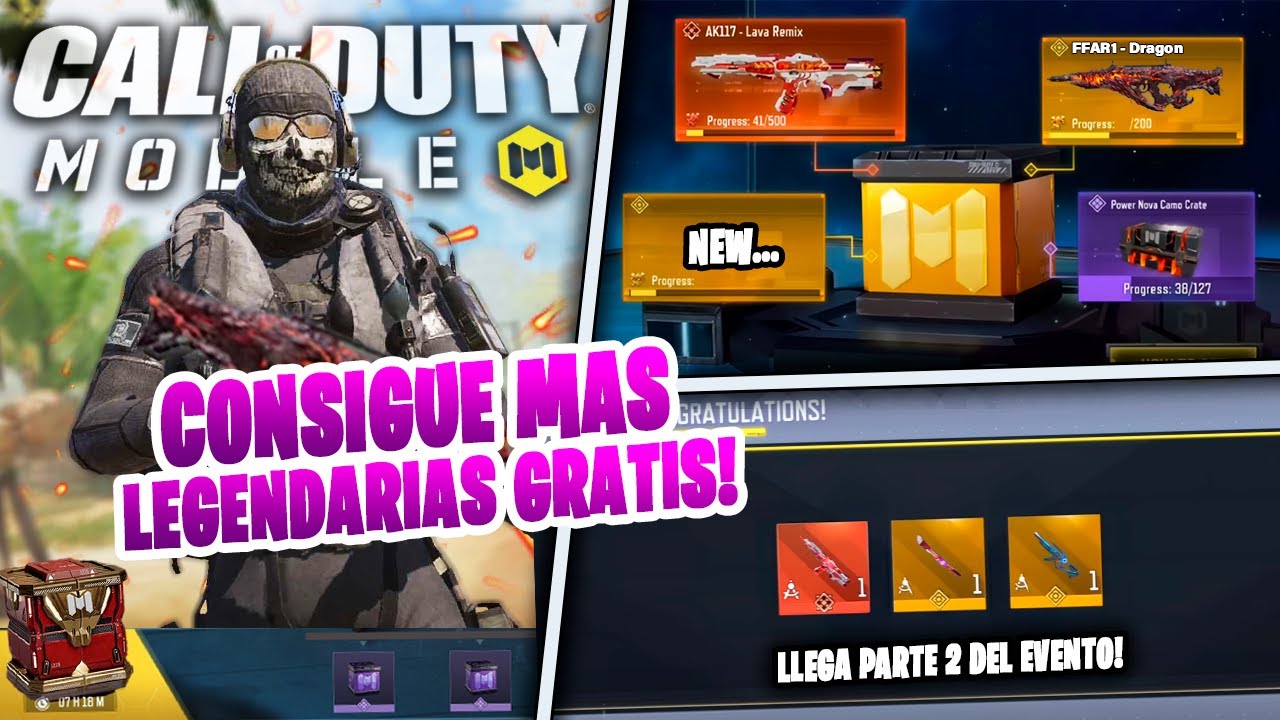 OBTEN MAS! MITICAS Y LEGENDARIAS GRATIS! NUEVA ACTUALIZACION DE COD ...