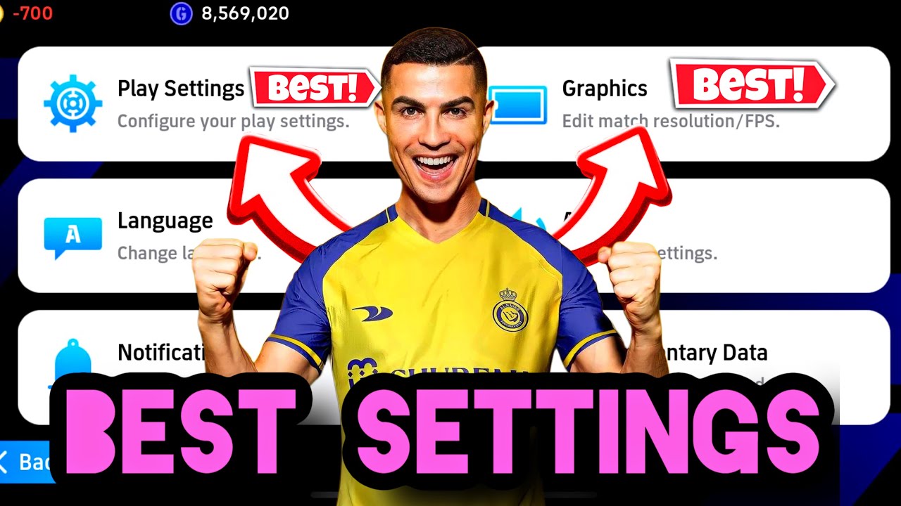Best SETTINGS in eFOOTBALL 2024 ( Best GamePlay Graphics, Movement ...