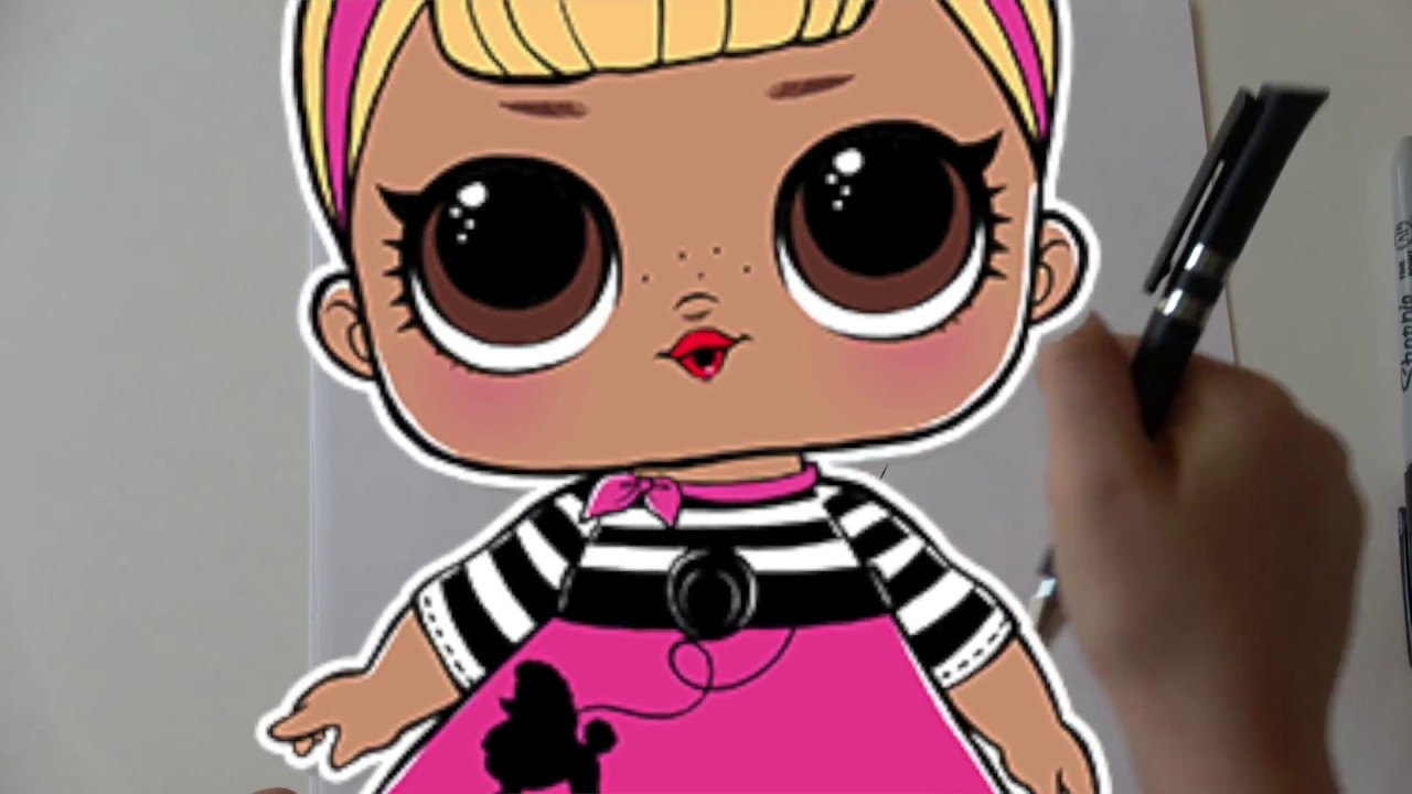 LOL DOLL SIS SWING DRAWING! EASY TO FOLLOW FOR KIDS! FUN COLORING! 😂 💦 ...