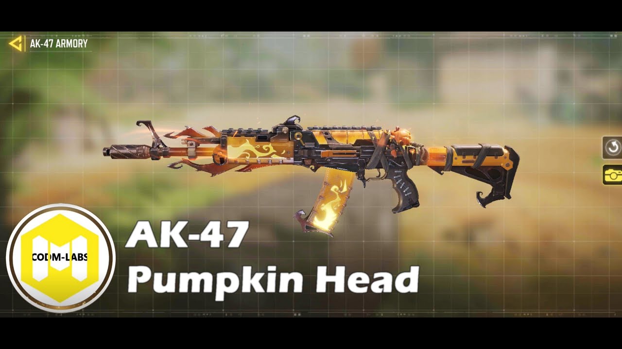 CODM AK-47 Pumpkin Head Skin Spotlight - YouTube