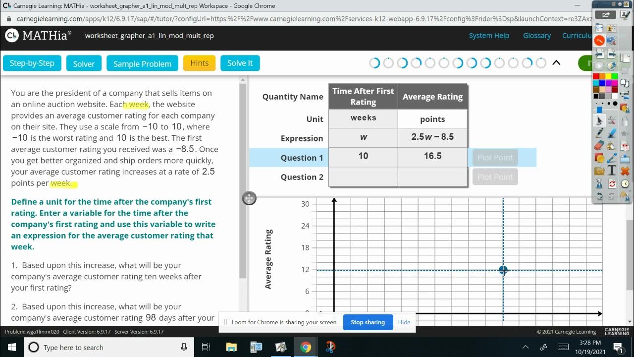 MATHia Modeling Linear Relationships Using Multiple Representations ...