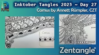 Inktober Tangles 2023 ~ Day 26 ~ Miliacrown ~ How to draw - YouTube