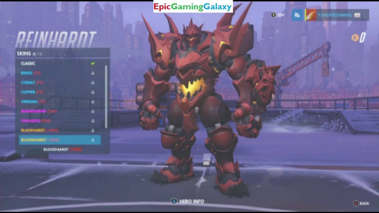 All The Unlockable Character Skins Revealed For Reinhardt The Tank Hero ...