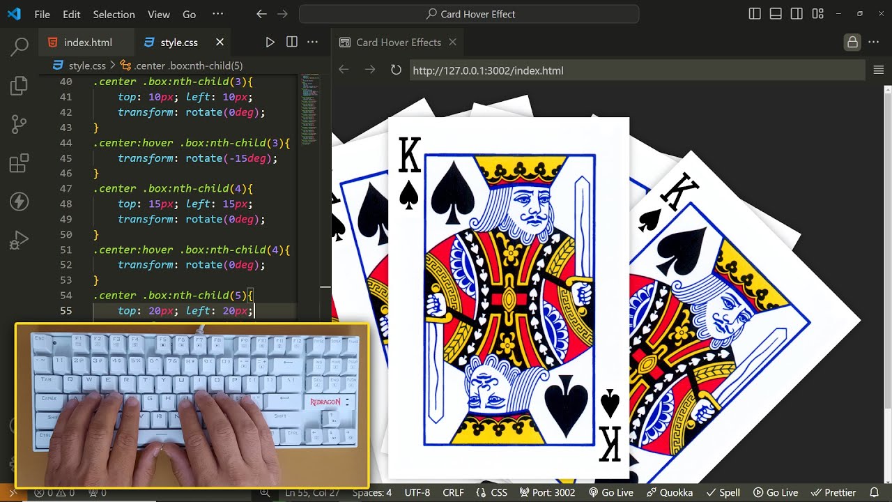 Asmr Coding Css Html Card Hover Effects No Talking Youtube