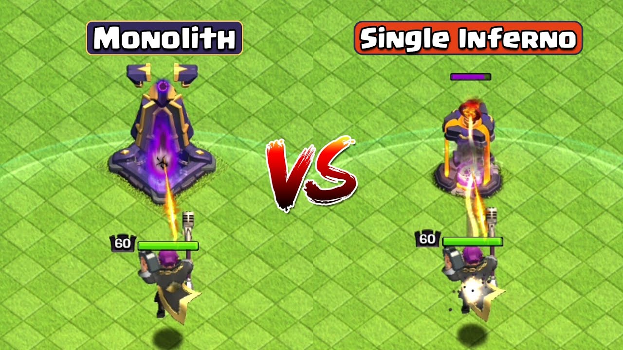 Monolith vs Single Inferno Tower | Clash of Clans - YouTube