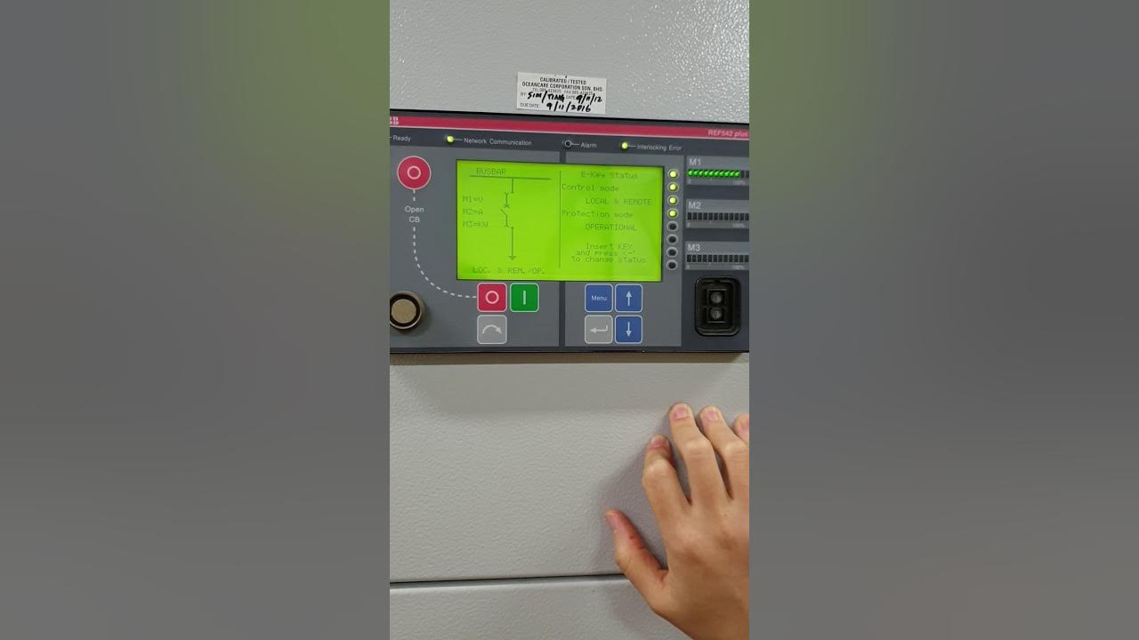 Using ABB REF542Plus Control Key and Protection key (E-key) - YouTube