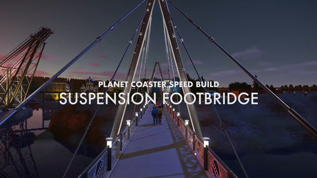 Let's Build A Cable-Stayed Footbridge – Planet Coaster - YouTube