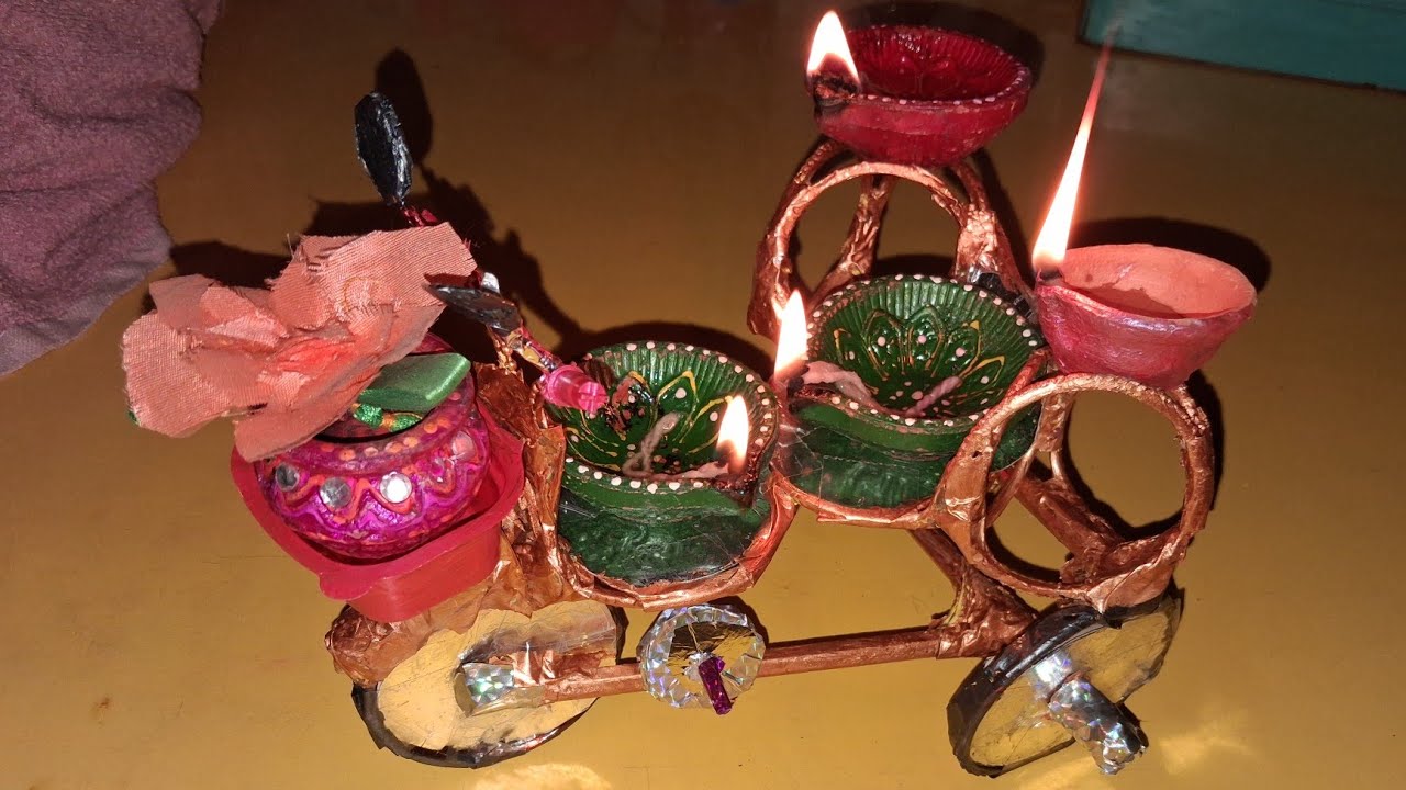 DIY Cycle diya stand making.Check out full video in channel 👆 - YouTube