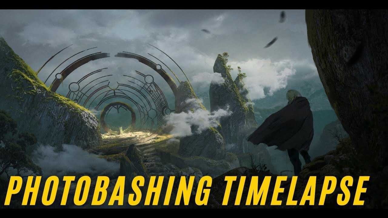 PHOTOBASHING TECHNIQUES TIMELAPSE FANTASY ILLUSTRATION - YouTube