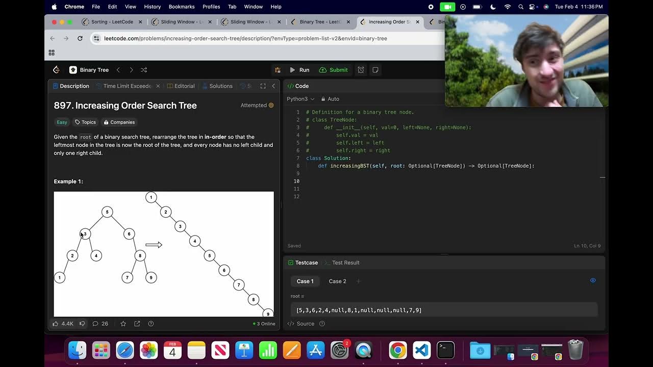 Leetcode Burnout: 897. Increasing Order Search Tree - YouTube