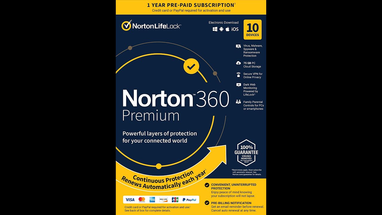 Norton 360 Premium – Antivirus Software for 10 Devices with Auto ...