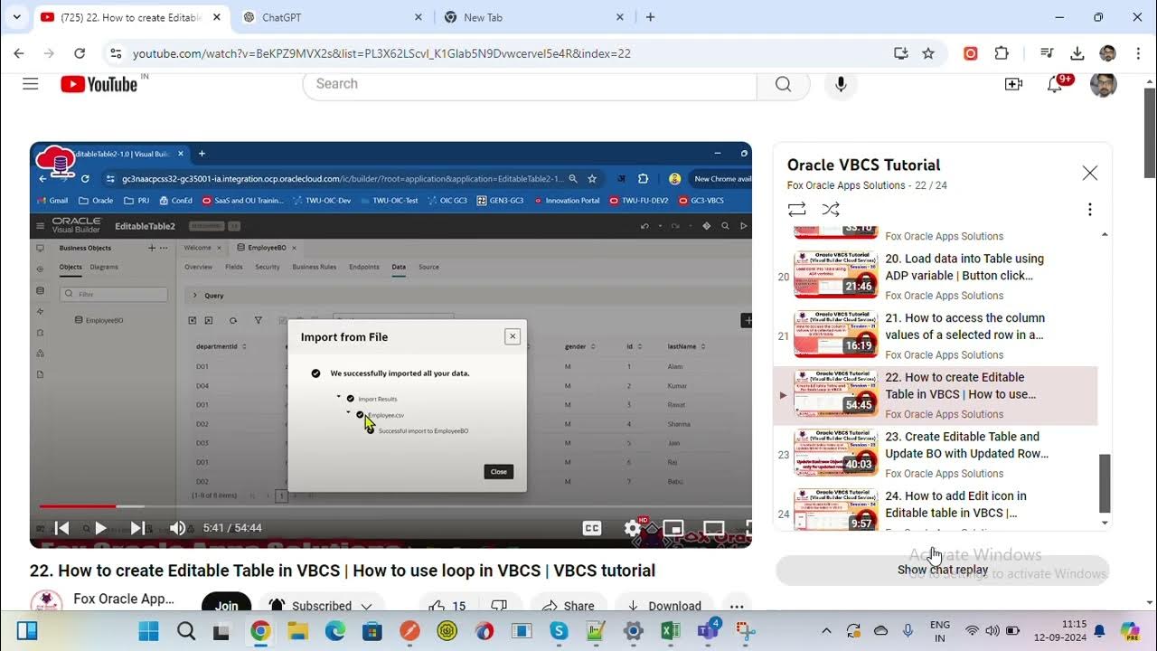 EditableTable VBCS | VBCS | Table | OIC - YouTube