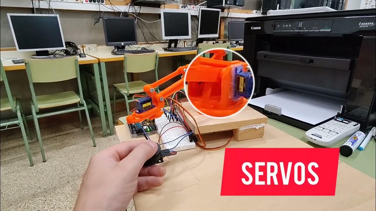 brazo robotico con Arduino impreso en 3D - YouTube