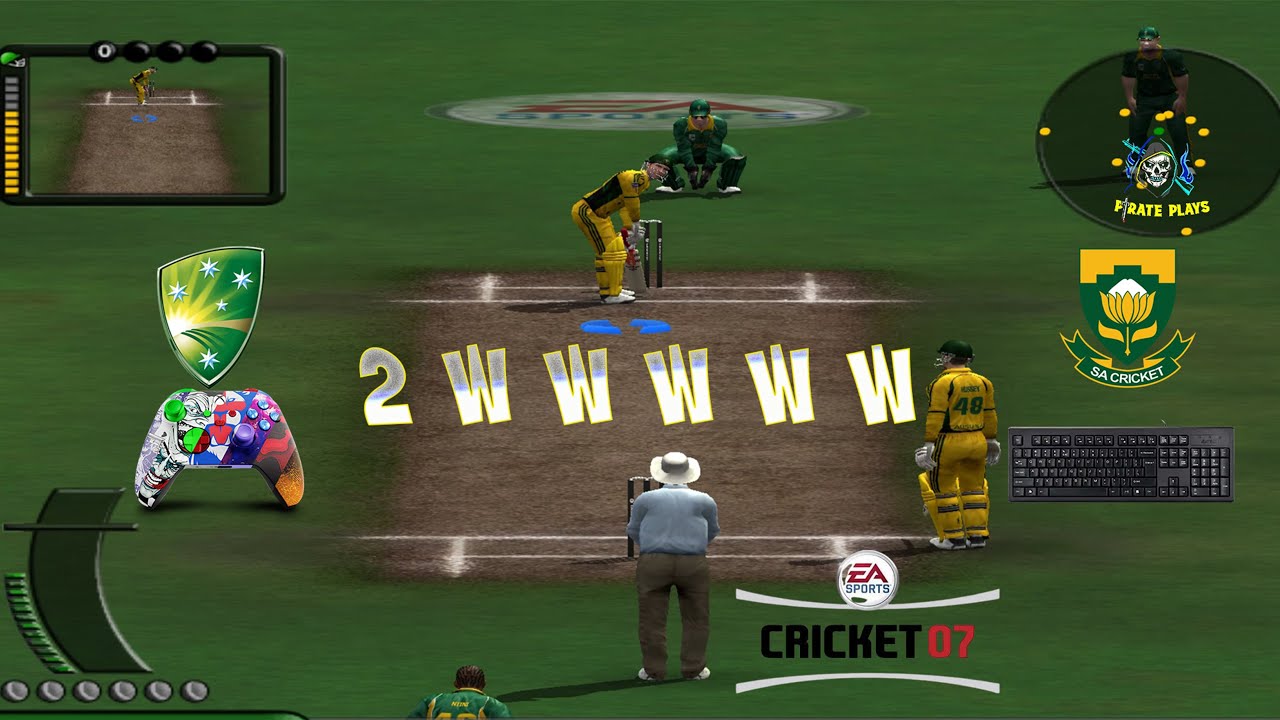 Controller VS Keyboard Gameplay | 5 Wickets in an over | Aus VS SA ...