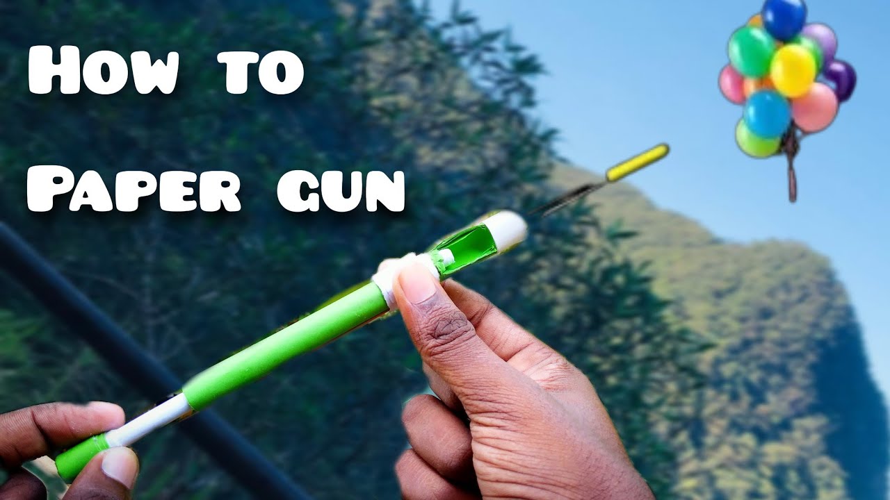 How to Make Paper Toy Gun That Go Very Fast at home | DIY Rubber Band ...