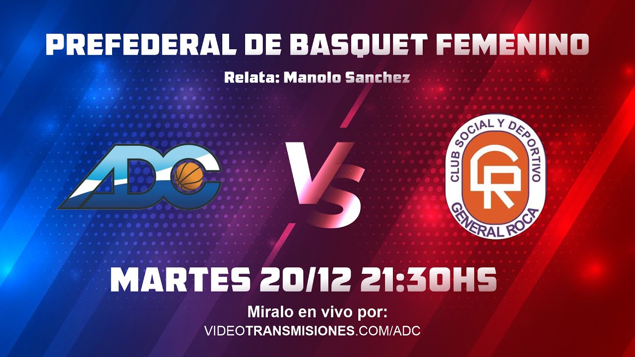20/12 ADC VS Roca - Prefederal Femenino de Basquet - YouTube