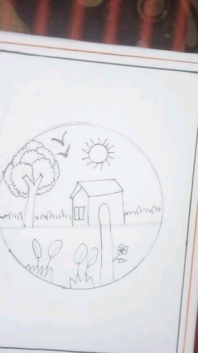 how to draw circle in scenery drawing tutorial language scenery drawing - YouTube