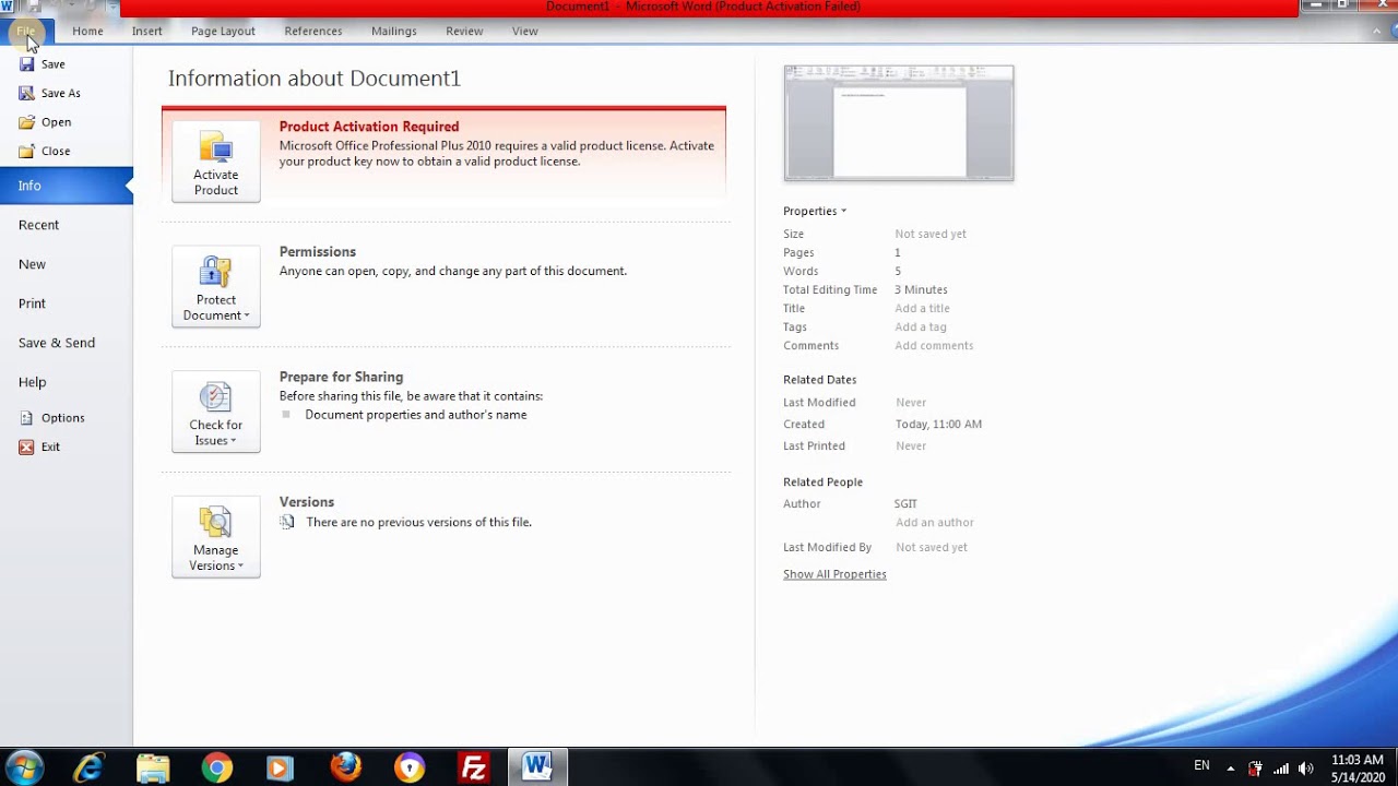 how to save ms word file in our computer - YouTube