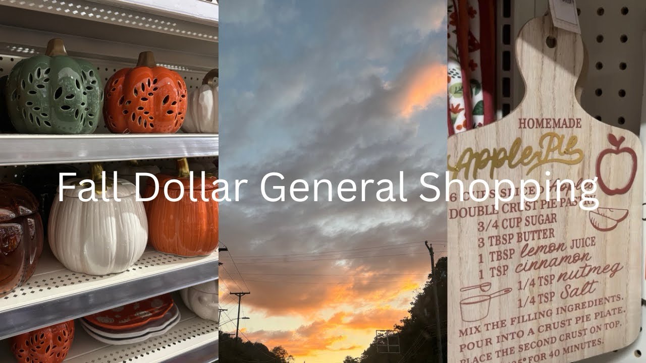 Dollar General shopping: fall + christmas decor, and haul 🧡🍁🍂 - YouTube