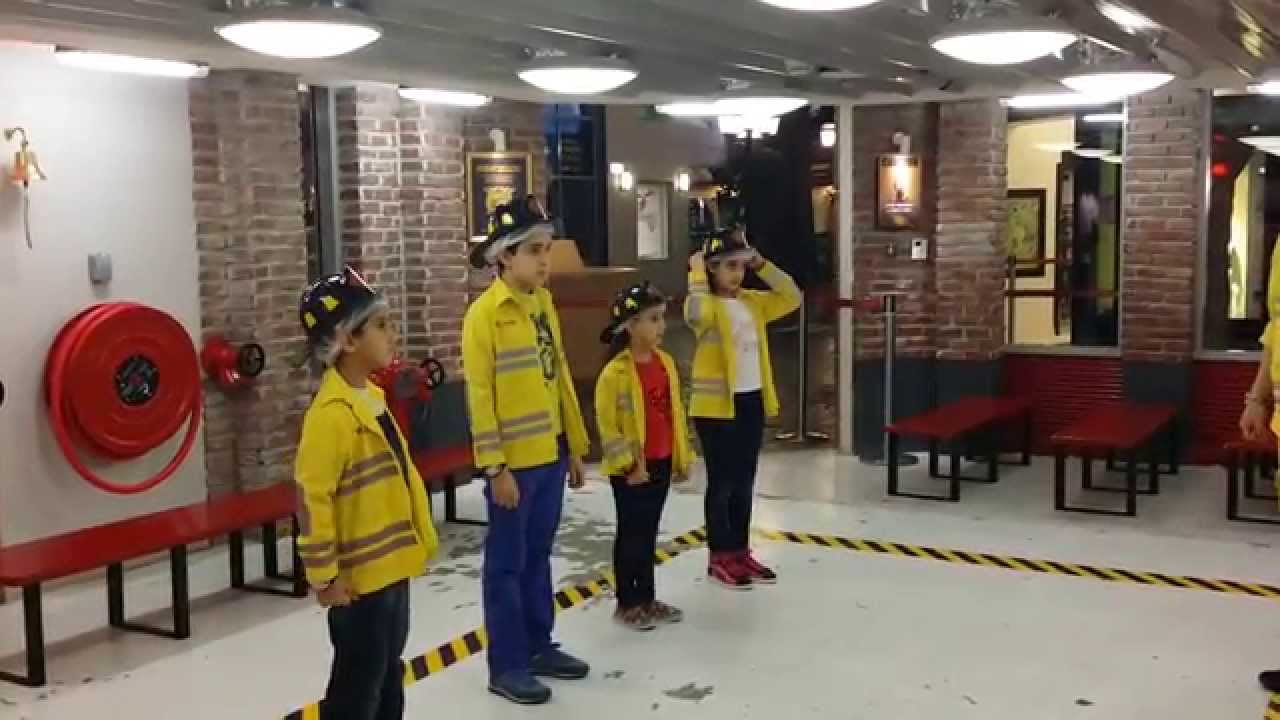 kidzania-Kuwait Fire Station كيدزانيا - الكويت - YouTube