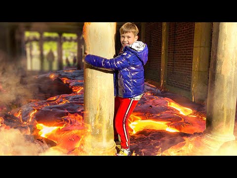 Floor is Lava with Max and Katy's Friends