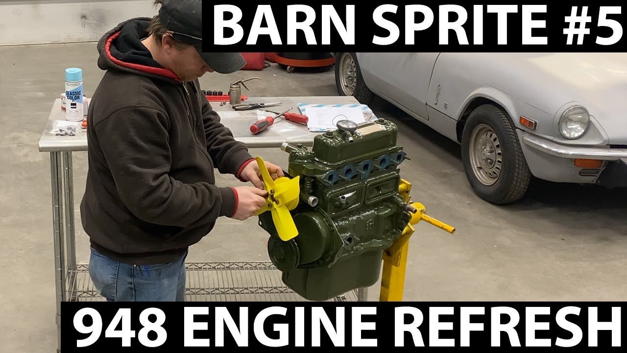 Reassembling the Barn Sprite 948cc A-Series Engine - YouTube